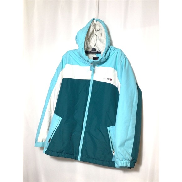 Jackets & Coats | Swiss Tech Kids Unisex Blue Hooded Padded Puffer ...